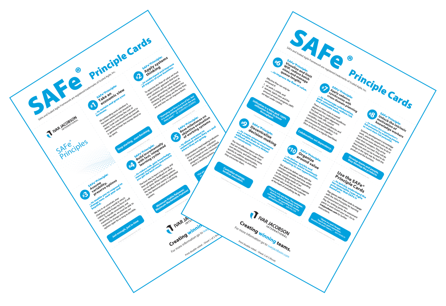 Benefits of Using the IJI SAFe Principle Cards